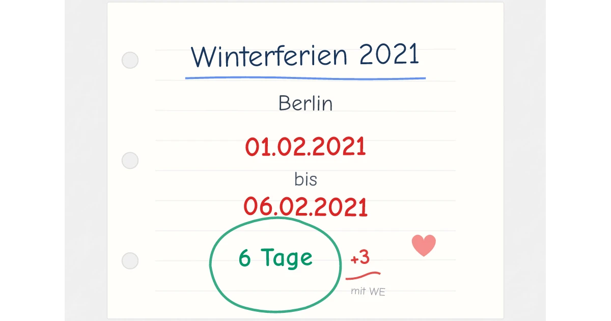 Winterferien Berlin 2021